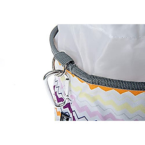 FRANK PRESSIE Clothespin Bag for Outdoor Clothesline Waterproof with Closing String and Hanging Hook for Line with 40 Pcs Eco Wooden Clothes Pins in Peg Organizer