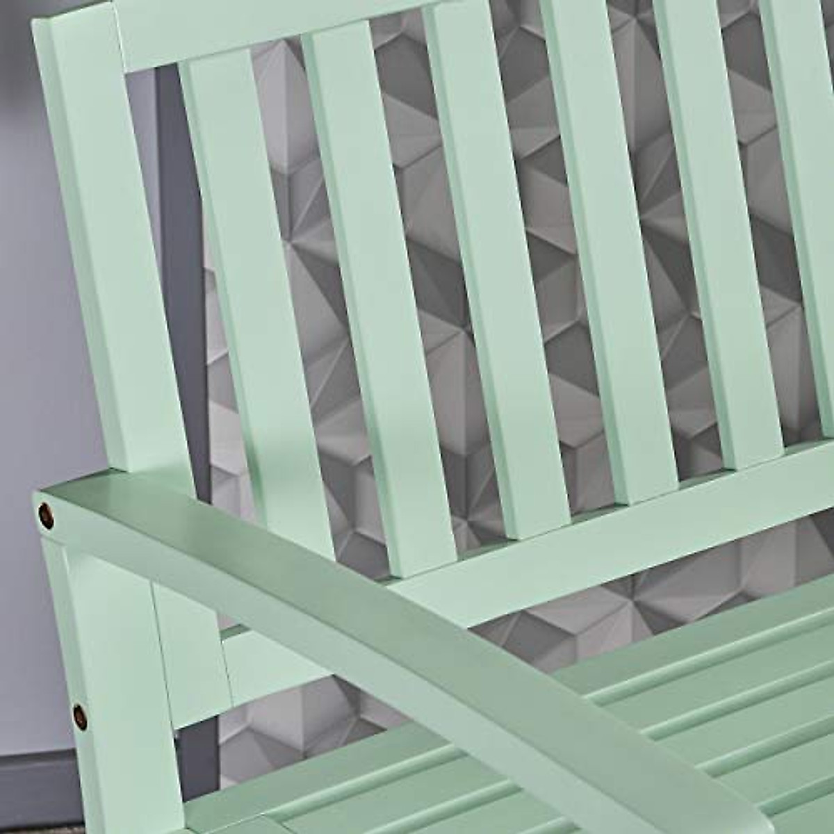 Christopher Knight Home Laurel Farmhouse Cottage Acacia Wood Bench, Light Mint