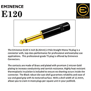 Audioblast - 3 Units - 5 Foot - HQ-1 - Braid (Black) Flexible-Dual Shielded(100%)-Guitar Instrument Effects Pedal Patch Cable w/Eminence Straight & Angled Gold ¼ inch (6.35mm) TS Plugs & Double Boots