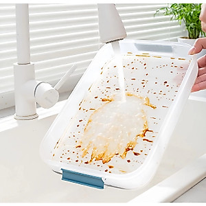 Plastic Bacon keeper with Lids Airtight, Deli Meat Cold Cuts Cheese Saver Food Storage Containers for Refrigerators, Freezer,Shallow Low Profile Christmas Cookie Holder