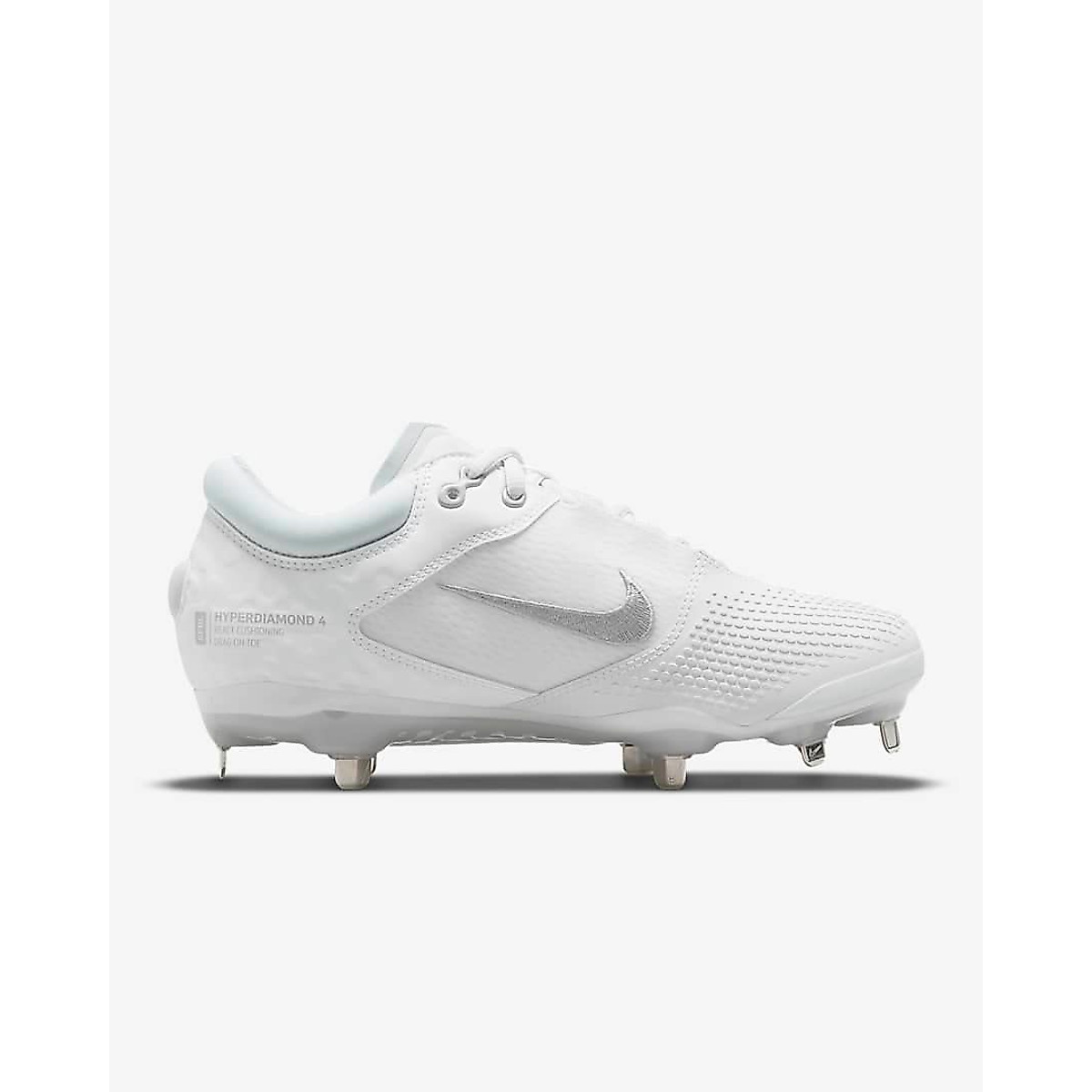 Nike Hyperdiamond 4 Pro Women's Softball Cleat SZ 8 White/Grey