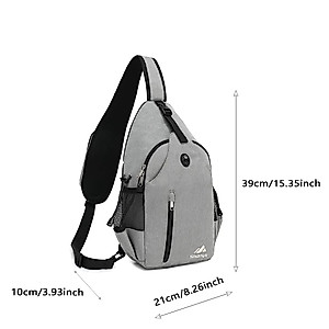 JEBATOXI Crossbody Sling Backpack Sling Bag Multipurpose Chest Bag Travel Hiking Daypack