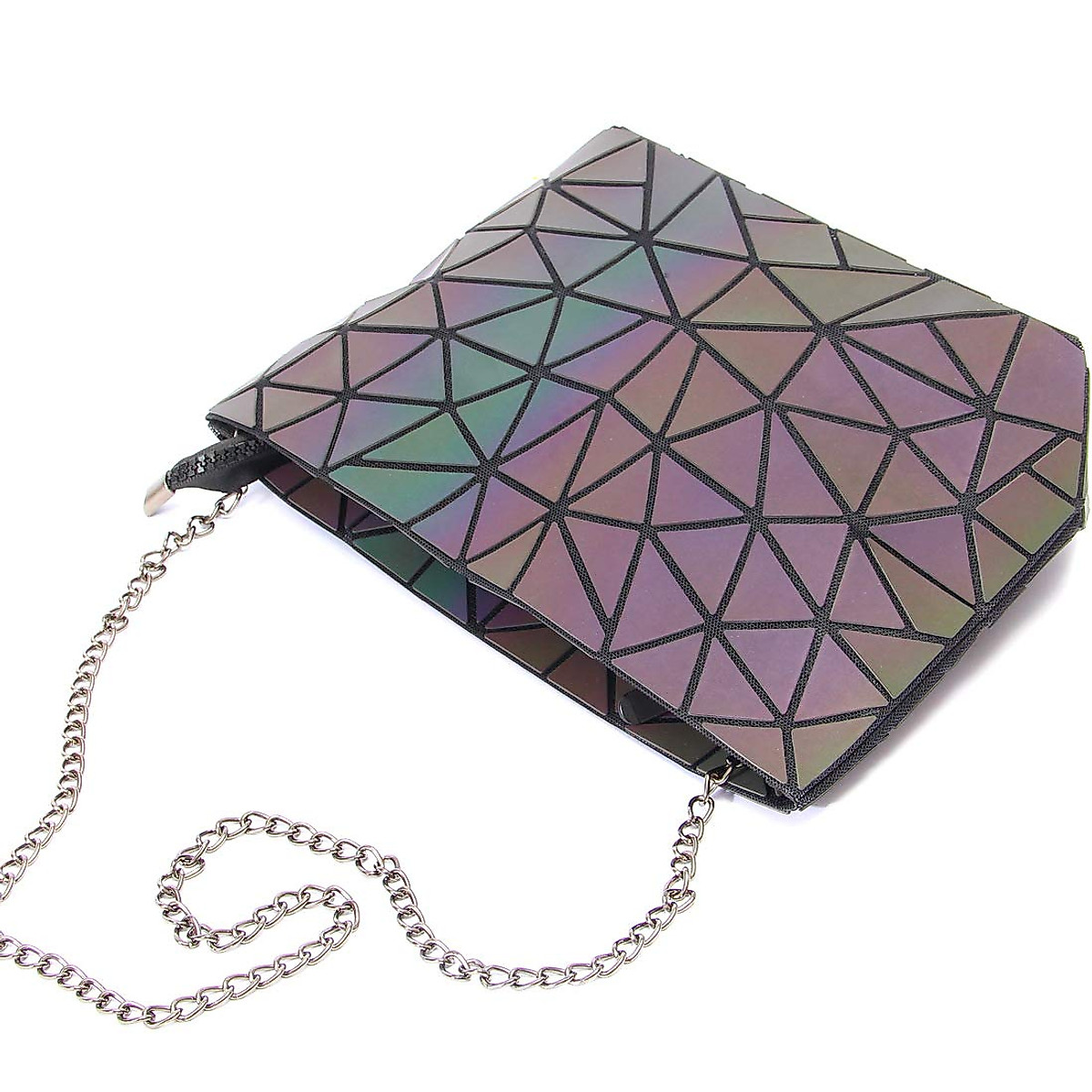 Orita Women Holographic Laser Envelope Clutch Handbag Shoulder Bag Purse, Luminous, One Size