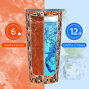 Yaxongx 20oz Tumbler Cartoon Dogs Topics Double Wall Vacuum Insulated Coffee Mug with Lid and Metal Straw Brush Reusable Stainless Steel Water Bottle Travel Cup Gifts for Car Ice Drinks Hot Beverage