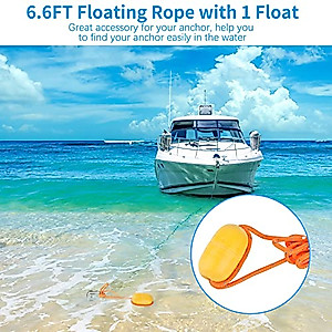 itayak Boat Sand Anchor, 316 Stainless Steel PWC Sand Anchors Ideal for Pontoon, Kayak Jet Ski Keeps Securely Near Sandbar Beach or Shallow Water, Detachable Design with Gift Handbag Packaging