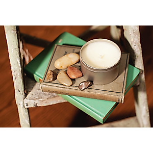 Aira Soy Candles - Organic, Kosher, Vegan, Tin Candle w/Therapeutic Grade Essential Oil Blends - Hand-Poured 100% Soy Candle Wax - Paraffin Free, Burns 110+ Hours - Pure Lavender - 8 Ounces