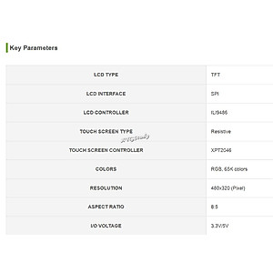 XYGStudy 4 inch Touch Shield LCD Resistive Screen Display 4" LCD 480x320 Resolution Controller