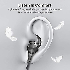 Wireless Headphones, Boltune Bluetooth 5.0 IPX7 Waterproof 16 Hours Playtime Bluetooth Headphones, with Magnetic Connection, Sports Earbuds for Running Built-in Mic (Grey)