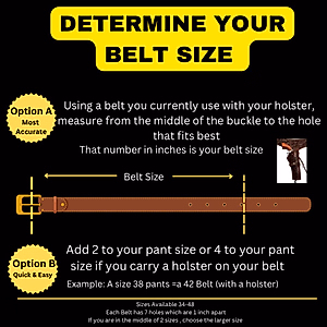 44/45 Caliber Brown Leather Gun Holster Size 40