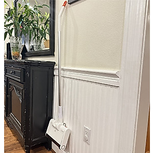 LINKPAL 3.3LB Ultra-Light Cordless Rechargeable Floor & Carpet Sweeper Broom, 120 Minutes Runtime, 2000 mAh Li-ion Battery Powerful Lightweight for Hardwood Floor, Carpet and Pet Hair