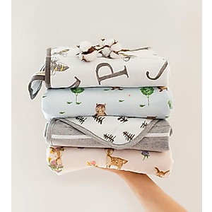 Burts Bees Baby Infant Reversible Blankets 100% Organic Cotton GOTS Certified - A-Bee-C Prints with Quilting Pattern Soft Nursery Blanket with 100% Polyester Fill for Size 30 x 40 Inch