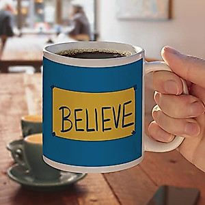 GRAPHICS & MORE Ted Lasso Believe Ceramic Coffee Mug, Novelty Gift Mugs for Coffee, Tea and Hot Drinks, 11oz, White