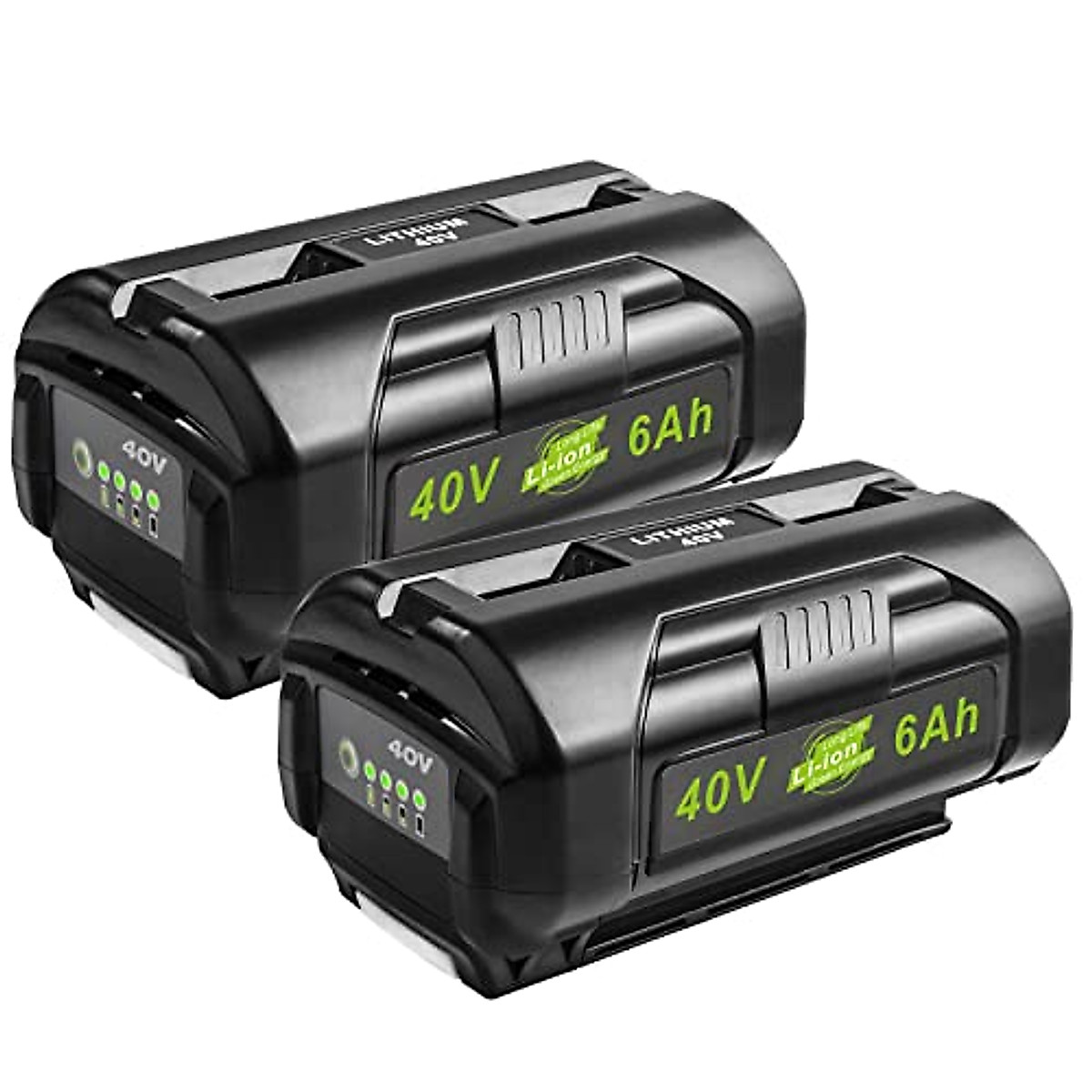 Futurebatt [2-Pack] High Output 6.0 Ah! 40 Volt Replacement Battery for RYOBI 40V Power Tools OP4026 OP40201 OP4030 OP4040 OP4050 OP4060 for RYOBI 40V Batteries