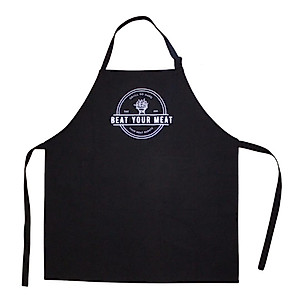 Beat Your Meat,Funny Aprons for Men, Women - Dad Gifts, Gifts for Men - Thanksgiving, Christmas, Birthday Gifts for Dad, Husband, Brother, Boyfriend, Mom - Cooking Grilling BBQ Chef Apron