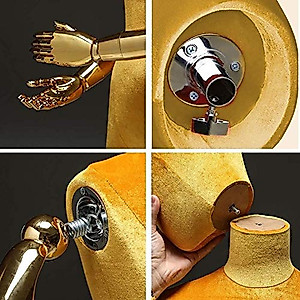 Mannequin Display Stand Mannequin Torso Body Head Dress Form with Flexible Arms Manikins Tailors Dummy Female