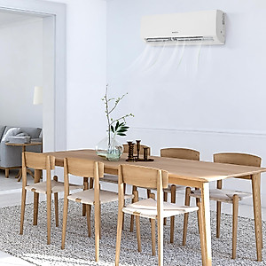 ROVSUN Dual Zone 12000 + 12000 BTU WIFI Mini Split AC/Heating System, 19 SEER2 2 Zone 18000 BTU Ductless Split Air Conditioner with Pre-Charged Condenser, Heat Pump & 25Ft Installation Kit, 208-230V