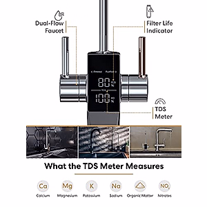 Brio Reverse Osmosis Water Filtration System, 700 GPD, 2:1 Pure to Drain, Tank-Less, Under Sink Faucet Mount