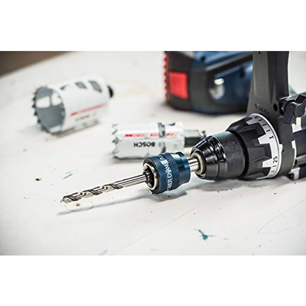 Bosch Professional 1x Power Change Plus Adapter (HEX 8.7 mm, HSS-G Drill Bit Ø 7.15 x 85 mm, Accessory Hole Saw)