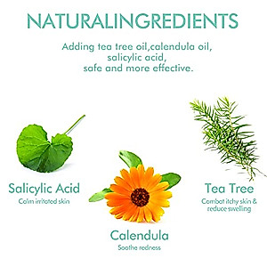 Mandabloom Acne Pimple Patches, 6 Sizes 104 Patches for Large Zit Breakouts, Acne Patches for Face, Chin or Body, Hydrocolloid Bandages Acne Treatment with Tea Tree & Calendula Oil & Salicylic Acid