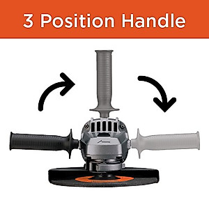 BLACK+DECKER Angle Grinder Tool, 4-1/2-Inch, 6 Amp (BDEG400)