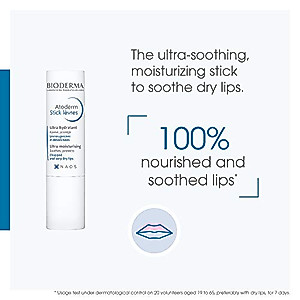 Bioderma - Atoderm - Lip Stick - Hydrating, Soothing and Renewing Lip Stick - for Dry Lips , Pack of 2