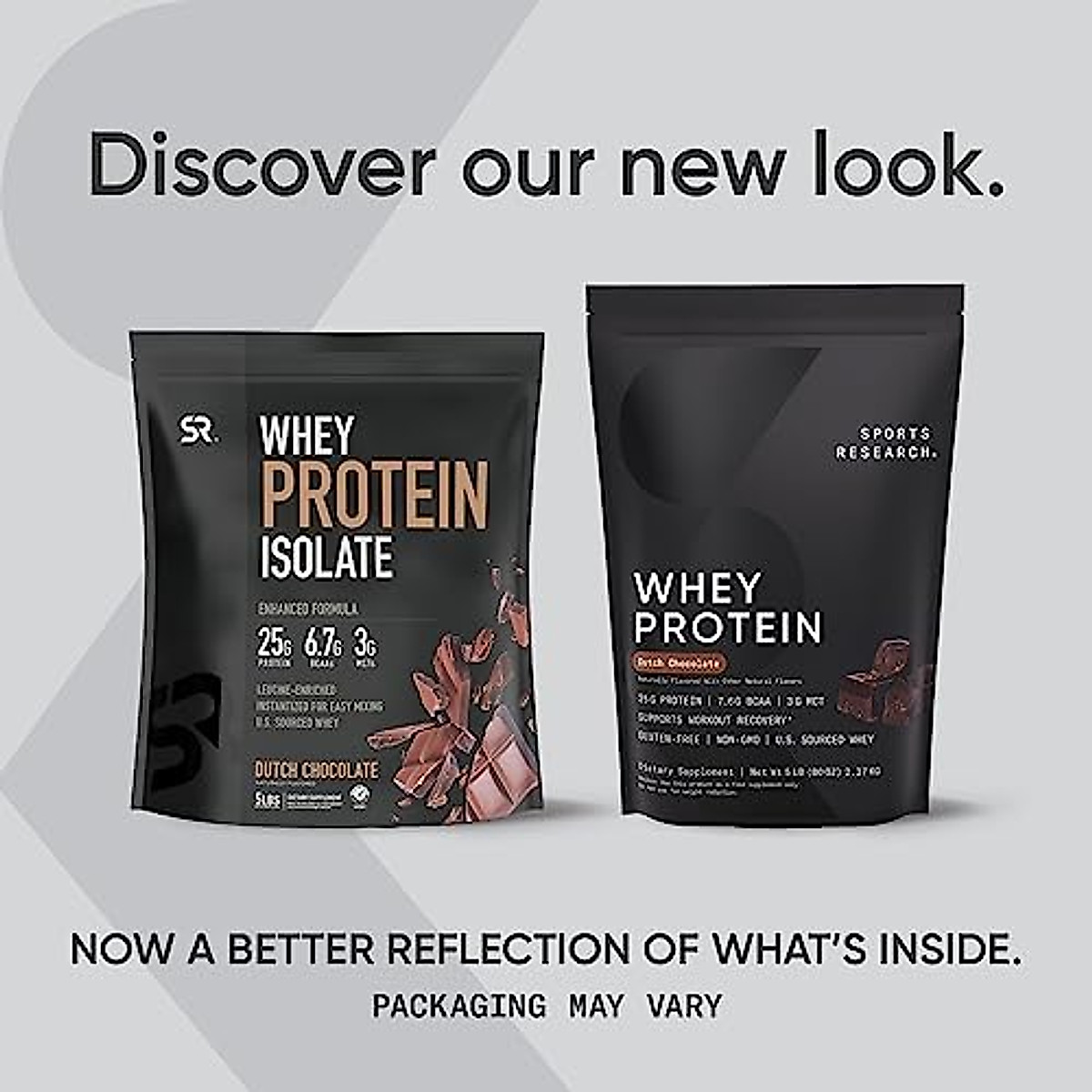 Sports Research Whey Protein - Sports Nutrition Whey Isolate Protein Powder for Lean Muscle Building & Workout Recovery - 5 lb Bag Bulk Protein Powder 25g per Serving - Dutch Chocolate, 56 Servings