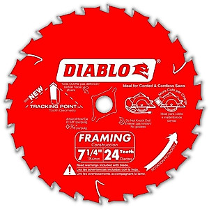 Diablo 2-Pack of 7-1/4 inch x 24 Tooth Framing Circular Saw Blades - D0724VPX