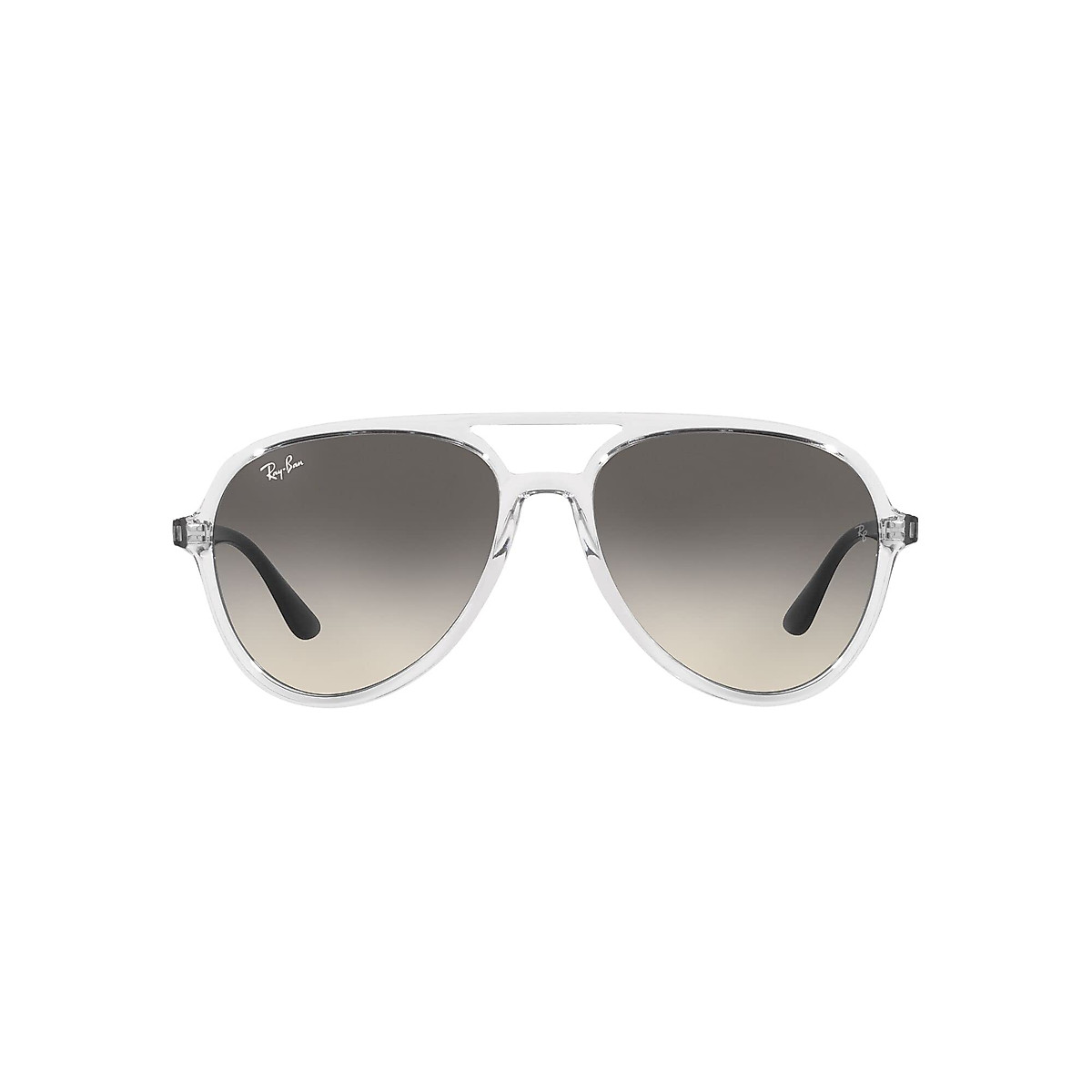 Ray-Ban RB4376 Aviator Sunglasses, Transparent/Grey Gradient, 57 mm