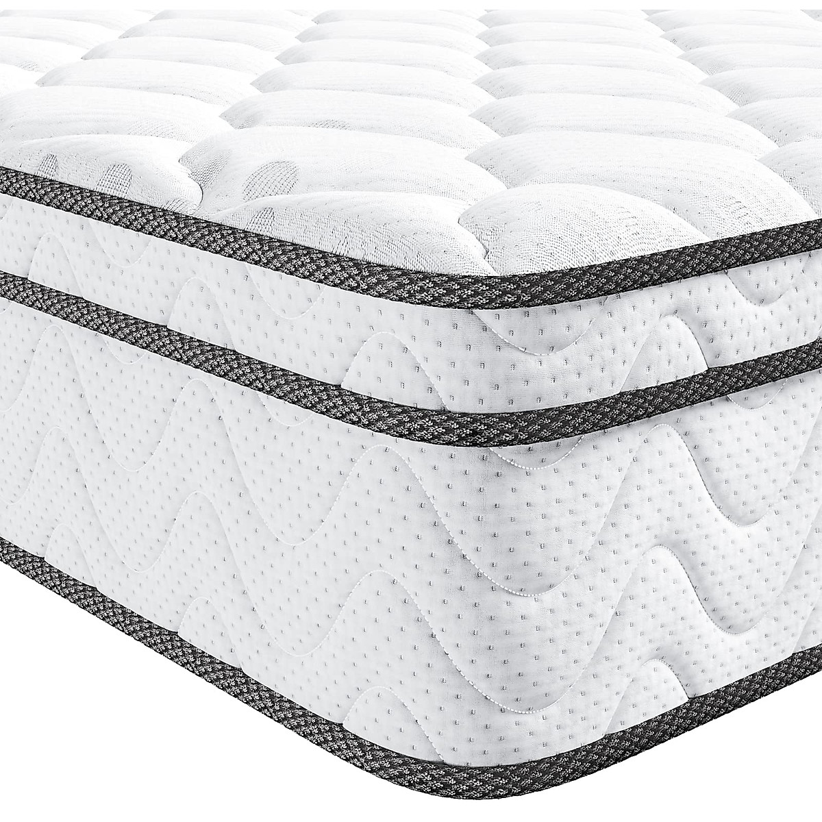 Vesgantti 12 Inch Multilayer Hybrid Twin XL Mattress - Multiple Sizes & Styles Available, Ergonomic Design with Breathable Foam and Pocket Spring/Medium Plush Feel