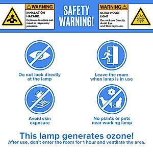 Ultraviolet Ozone Germicidal Light Bulb with a Magnetic Mount Base 185/254nm UV light
