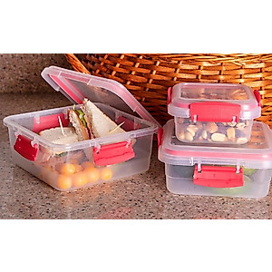 Food Storage Containers with Lids - Kitchen Essentials for Every Home: Leak Proof/BPA-free -kitchen organizer - Durable Plastic Containers sets for Organized Storage-3 Pcs(0.325l - 0.7l- 1,2l)
