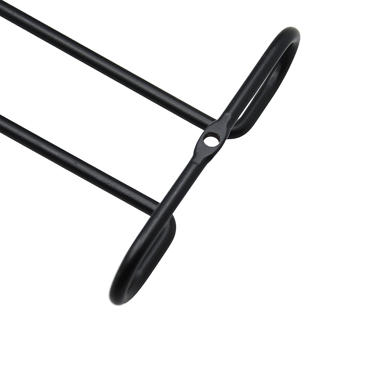 eastbao Wine Glass Rack Under Cabinet Shelf Glasses Holder Storage With Drying Stemware Rack Under Counter Metal Hanger Hanging Rack for Kitchen Black