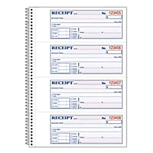 Adams Sc1182 Money Receipt Book Spiral 2-Part 7-5/8-Inch X11-Inch 200/Bk We/Ca