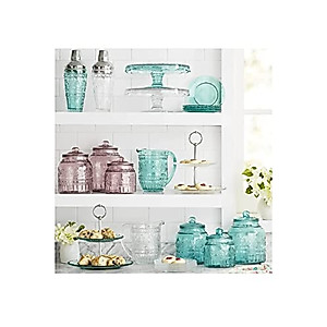 The Pioneer Woman Cassie Glass Canister 3 PC Set, Teal