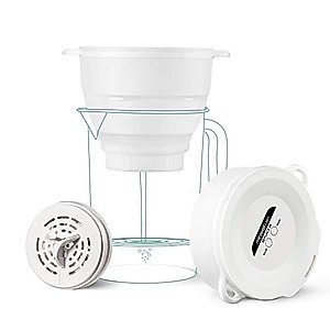 miniwell Collapsible Filtration System- Water Camping Filter Pitcher- Faucet Filter for Hiking Purification- Faucet Filter Remove Chlorine,Sediments, BPA Free- Kitchen- Emergency (White)