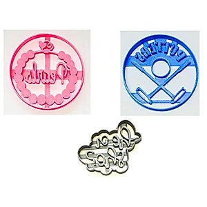 PUTTERS OR PEARLS GENDER REVEAL BABY SHOWER SET OF 3 COOKIE CUTTERS MADE IN USA PR1436