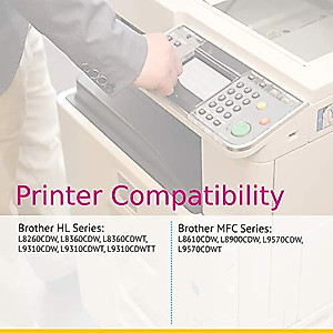 CS Compatible Toner Cartridge Replacement for Brother TN433 TN431 TN-433 TN-431 TN433BK/TN431BK 2 Black for HL-L8260CDW HL-L8360CDW HL-L8360CDWT HL-L9310CDW HL-L9310CDWT HL-L9310CDWTT
