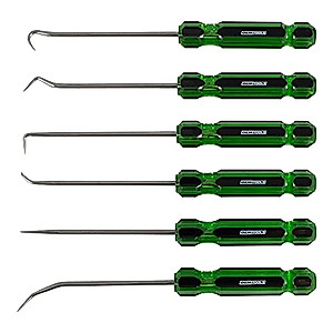 OEMTOOLS 26545 6 Piece Hook And Pick Set With Acetate Handle, Hook Tool And Pick Tool, Vehicle Pick And Hook Set, Pick Tool Set For Mechanics