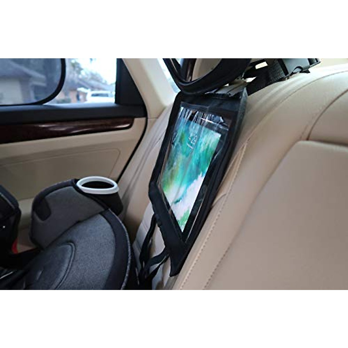 ASC Elite Tablet Holder for Rear and Forward Facing Children. Slim, Lightweight and Perfect for When Using A Rear Facing Mirror.