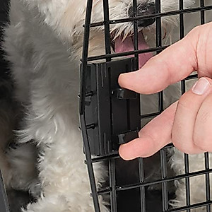 IRIS USA 19" Extra Small Pet Travel Carrier with Front and Top Access, Black/Gray