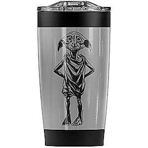 Logovision Harry Potter Dobby Stainless Steel Tumbler 20 oz Coffee Travel Mug/Cup, Vacuum Insulated & Double Wall with Leakproof Sliding Lid | Great for Hot Drinks and Cold Beverages