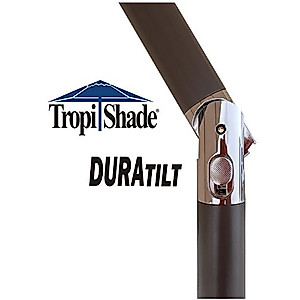 TropiShade 9 ft Bronze Aluminum Patio Umbrella with Rust Polyester Cover (Base not included)