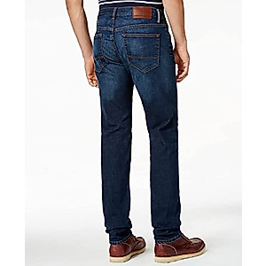Tommy Hilfiger mens Slim Fit Stretch Jeans, Medium Rinse, 34W x 30L US
