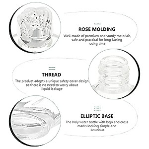 Refillable Water Bottles Holy Water Bottle: 2pcs Clear Glass Water Bottle Small Glass Holy Water Bottle Catholic Home Blessing Housewarming Gift Christian Easter Party Favor