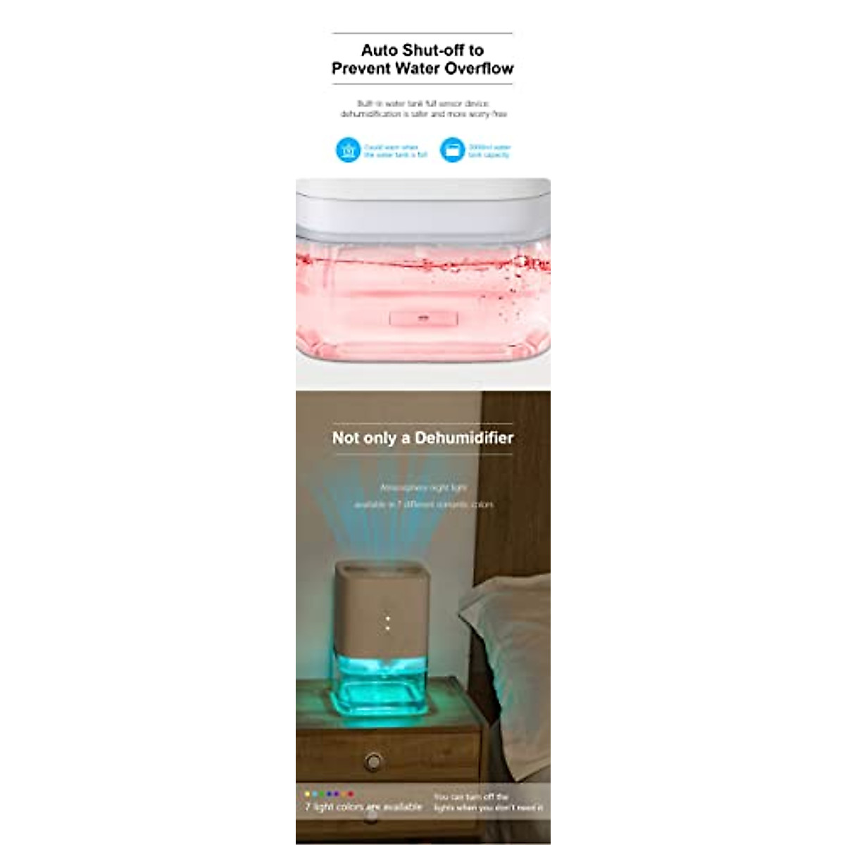 Green Piece Dehumidifier - For Smaller Rooms - 2 Liter - Easy to empty