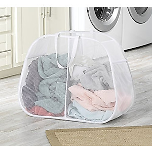 Whitmor Pop & Fold Double Laundry Hamper