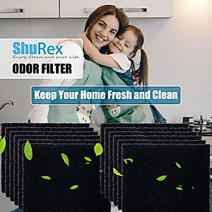 12 Pack Replacement Odor Absorbing Filter Refills for Home Zone Living Kitchen Trash Can, Activated Charcoal Deodorizer Compatible with Home Zone Living CleanAura Odor Control Compartments