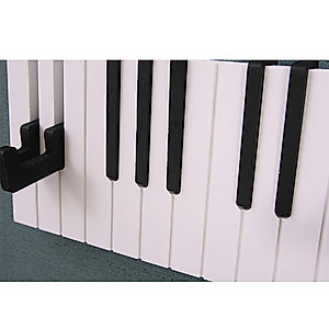 ARTIBETTER Heavy Duty Hook Coat Mounted- Piano Keys Multi Hook Coat Rack Modern, Unique, Space- Saving Coat Hanger for Coat Hat Towel Purse Robes Mudroom Bathroom Entryway 1pc (Blcak)