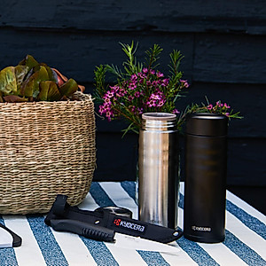 Kyocera Travel Mug with Twist Top, 17oz, Jet Black