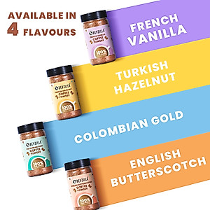 Bevzilla Instant Coffee Powder (French Vanilla Flavour) - 75 Grams | Premium Arabica Beans | Hot & Cold Coffee | Makes 40 Cups | Strong Coffee | Flavoured Coffee| Glass Jar
